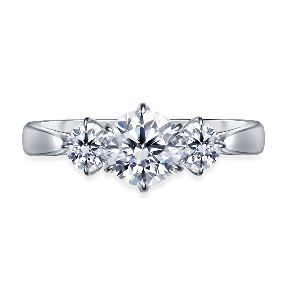 Diamond Trilogy Sparkle Engagement Ring | Love Brilliance